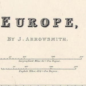 1887 Map of Europe - Etsy