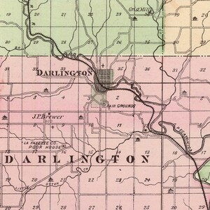 1878 Map of Lafayette County Wisconsin - Etsy