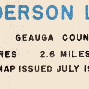 1959 Map of Punderson Lake Geauga County Ohio - Etsy