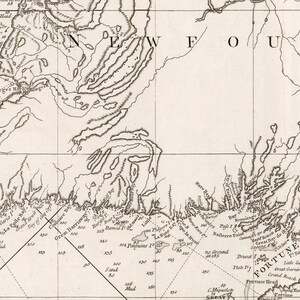 1770 Nautical Chart of Newfoundland Canada - Etsy
