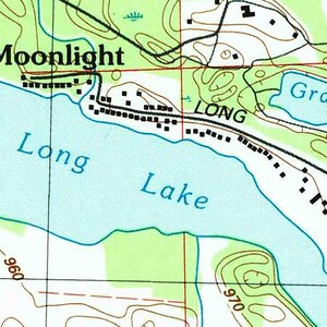 1993 Map of Pleasant Lake and Long Lake Indiana - Etsy