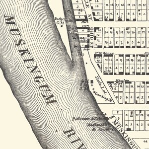 1858 Town Map of Beverly Washington County Ohio - Etsy