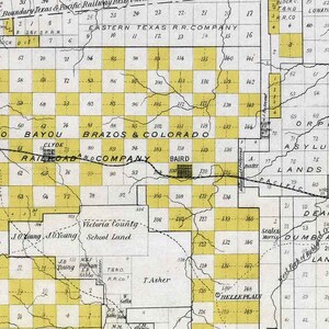1870 Farm Line Map of Callahan County Texas - Etsy
