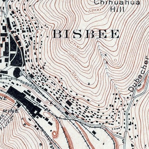 1902 Map of Bisbee Cochise County Arizona - Etsy