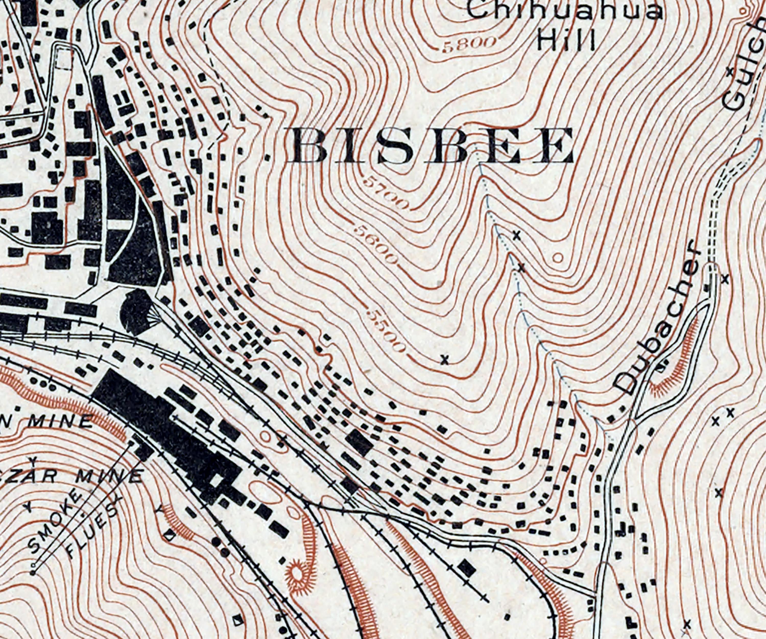 1902 Map of Bisbee Cochise County Arizona - Etsy