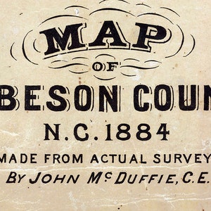 1884 Map of Robeson County North Carolina - Etsy