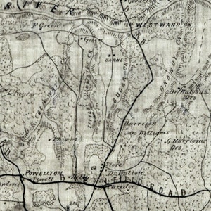 1864 Map of Brunswick County Virginia Family Names Genealogy - Etsy