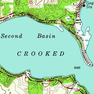 1960 Map of Crooked Lake Steuben County Indiana - Etsy