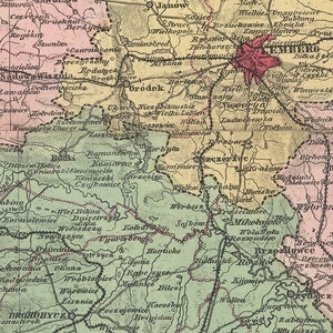 1878 Map of Galicia Lodomeria and Bukowina Galizien Crown Land - Etsy