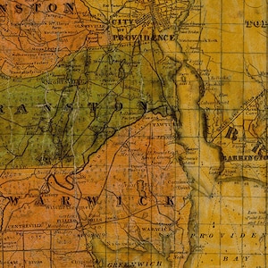 1831 Map of the State of Rhode Island - Etsy