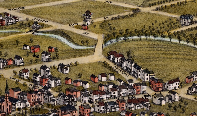 1882 Panoramic Map of Somerville New Jersey - Etsy