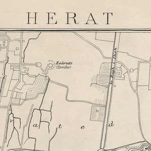 1880 Map of Herat Afghanistan - Etsy