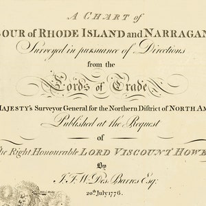 1800 Nautical Chart of Narraganset Bay Rhode Island - Etsy