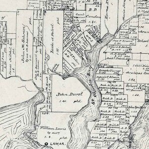 1880 Farm Line Map of Aransas County Texas - Etsy