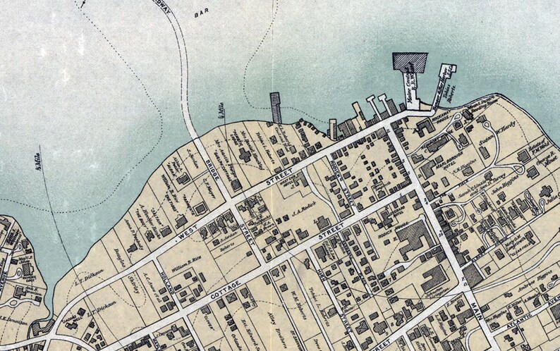 1896 Map of Bar Harbor Maine - Etsy