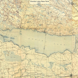 1895 Map of Oneida Lake New York - Etsy