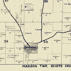 1930 Farm Line Map of Pike County Ohio Oil and Gas Wells - Etsy