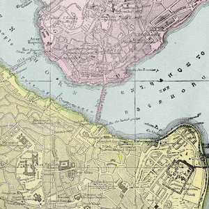 1900 Map of Constantinople Scutari the Golden Horn - Etsy