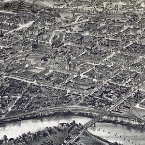 1898 Panoramic Map of Reading Pennsylvania - Etsy