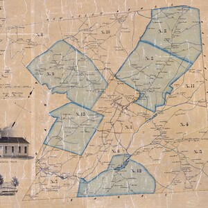1855 Map of Petersham Massachussets - Etsy