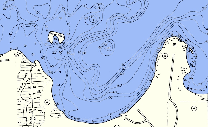 1969 Map of Trout Lake Vilas County Wisconsin - Etsy