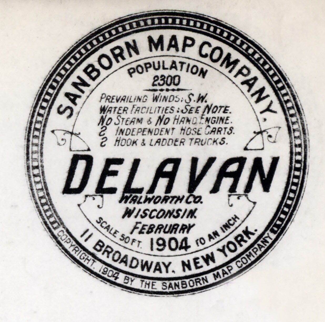 1904 Town Map of Delavan Walworth County Wisconsin - Etsy
