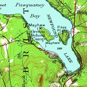 1965 Map of Newfound Lake New Hampshire - Etsy