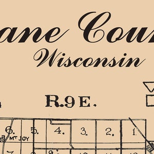 1922 Map of Dane County Wisconsin - Etsy