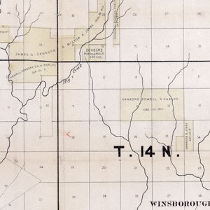 1860 Map of Franklin Parish (county) Louisiana Winnsboro - Etsy