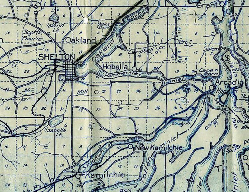 1917 Map of Mason County Washington - Etsy