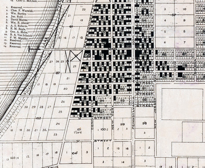 1887 Map of Runnymede Florida - Etsy