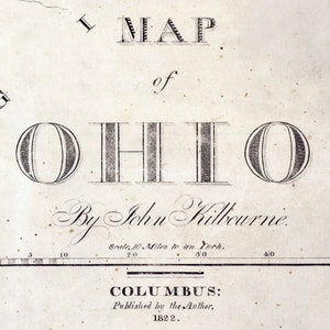1822 Map of Ohio - Etsy