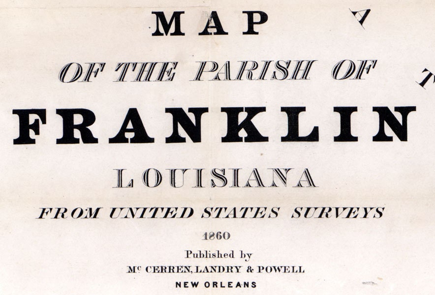 1860 Map of Franklin Parish (county) Louisiana Winnsboro - Etsy UK