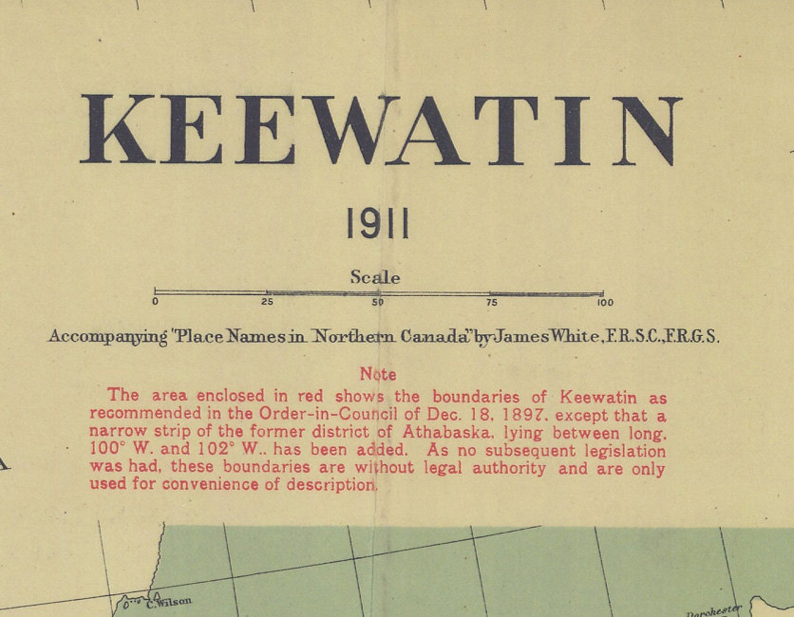 1911 Map of North West Territories Hudson Bay and Keewatin | Etsy
