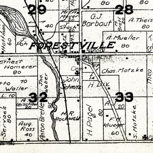1917 Map of Forestville Township Door County Wisconsin - Etsy