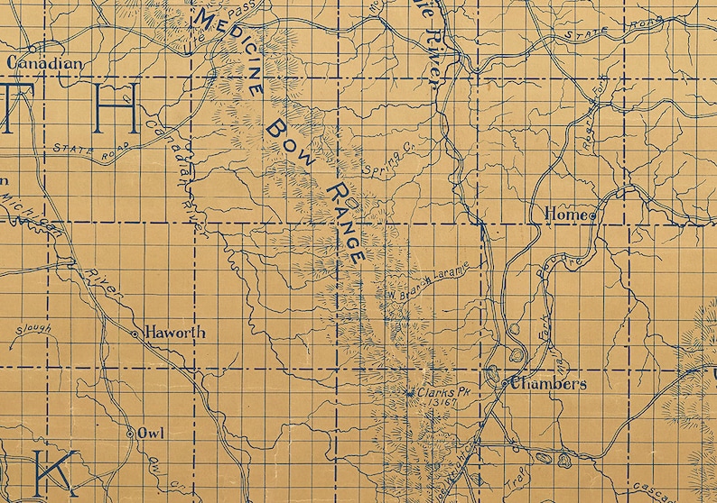 1900 Map of Larimer County Colorado | Etsy
