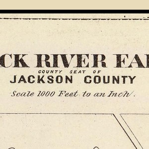 1878 Town Map of Black River Falls Jackson County Wisconsin - Etsy