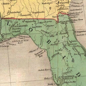 1839 Map of the United States - Etsy