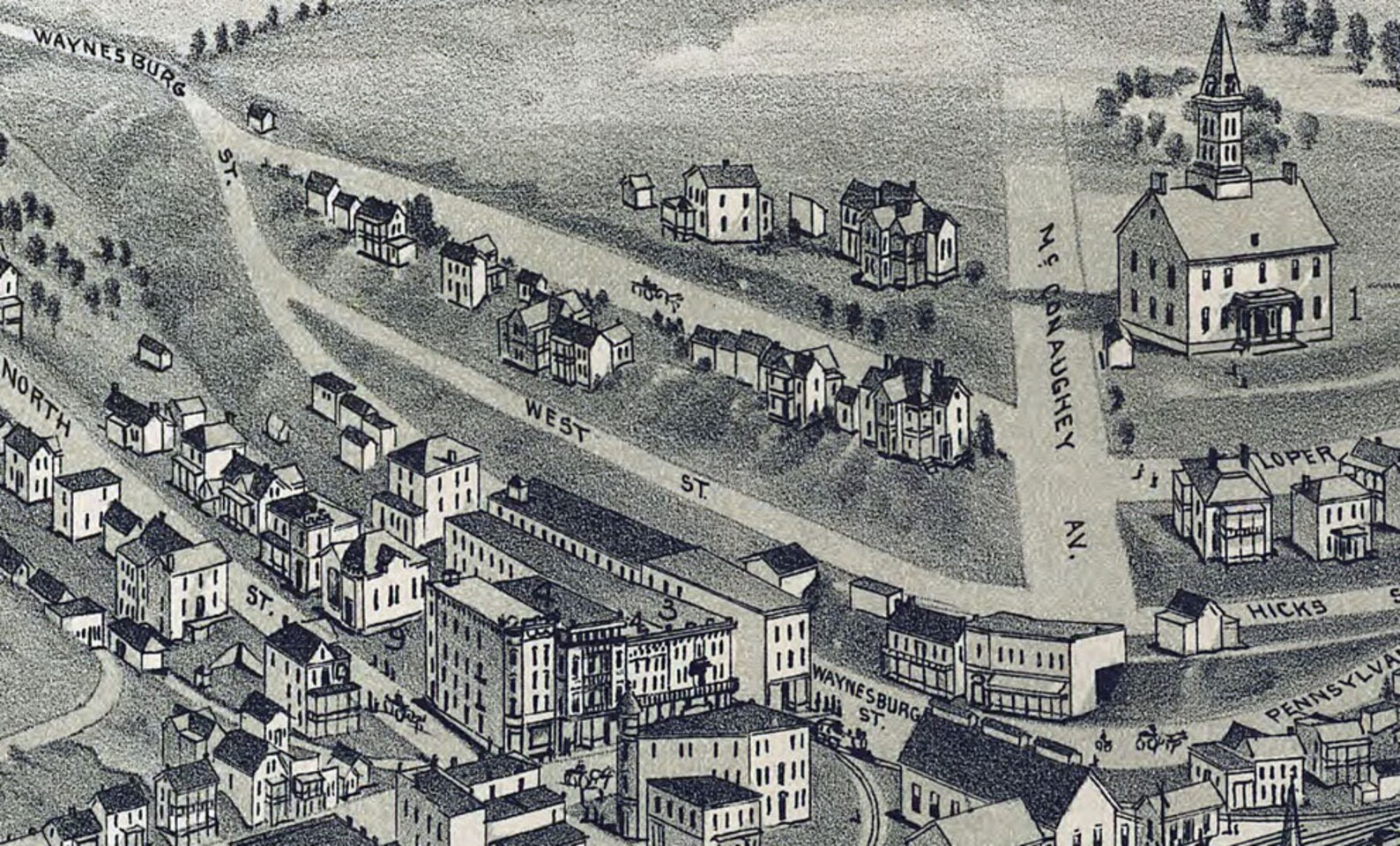 1899 Cameron West Virginia Panoramic Map - Etsy