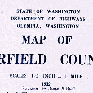 1937 Map of Garfield County Washington - Etsy