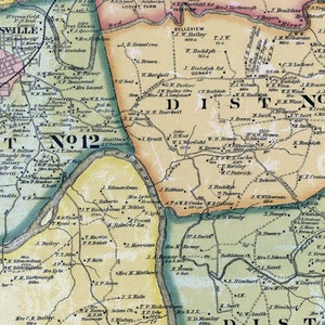 1877 Map of Montgomery County Tennessee Clarksville - Etsy