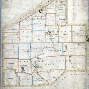 1818 Map of Crawford and Erie County Pennsylvania - Etsy