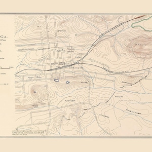 1865 Town Map of Dalton Georgia - Etsy