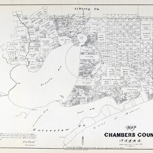 1879 Map of Chambers County Texas - Etsy