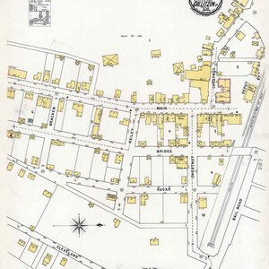 1895 Town Map of Gallitzin Cambria County Pennsylvania - Etsy
