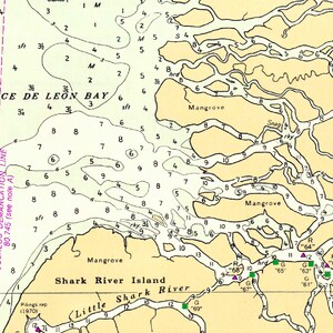 1996 Nautical Chart Map of Whitewater Bay Florida Everglades - Etsy