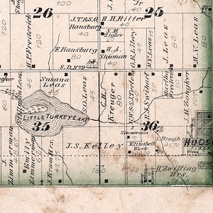 1880 Map of Salem Township Steuben County Indiana - Etsy