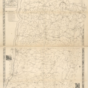 1850 Map of Dutchess County NY From Actual Surveys Poughkecpsie - Etsy