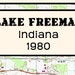 1980 Map of Lake Freeman Indiana - Etsy
