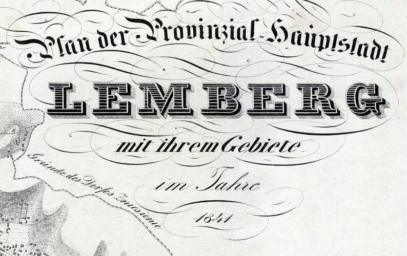 1841 Map of Lemberg Galicia Austria Hungary - Etsy